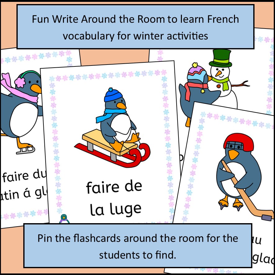 French Winter Hiver Bundle - vocabulary activities | Made By Teachers