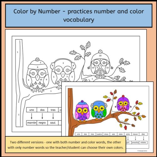 Spanish Winter Activities - Numbers, Colors and Clothing - Invierno ...