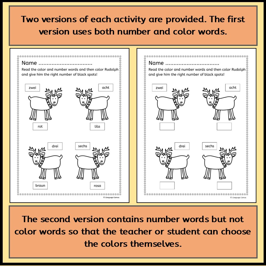 German Christmas Weihnachten Number and Color Activities | Made By Teachers