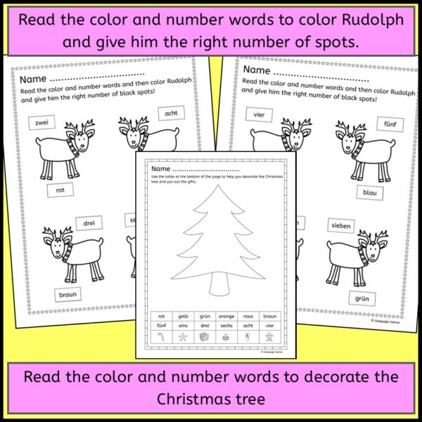 German Christmas Weihnachten Number and Color Activities | Made By Teachers