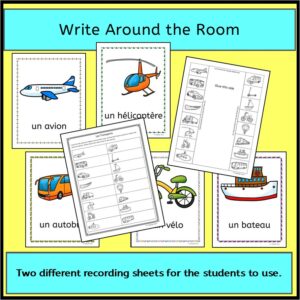 French Les Transports vehicles vocabulary activities puzzles | Made By ...