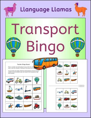 Transport bingo for class topic or ESL EAL EFL MFL - vehicles ...