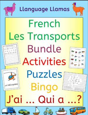 French Les Transports vehicles vocabulary activities puzzles | Made By ...
