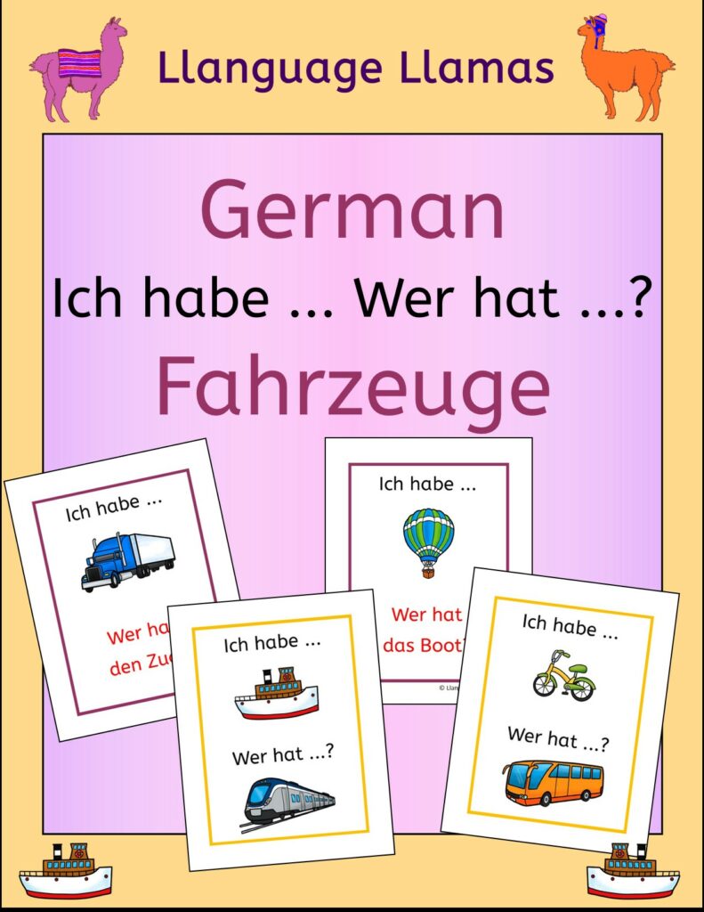 German Transport Ich habe ... Wer hat ...? Fahrzeuge Game | Made By ...