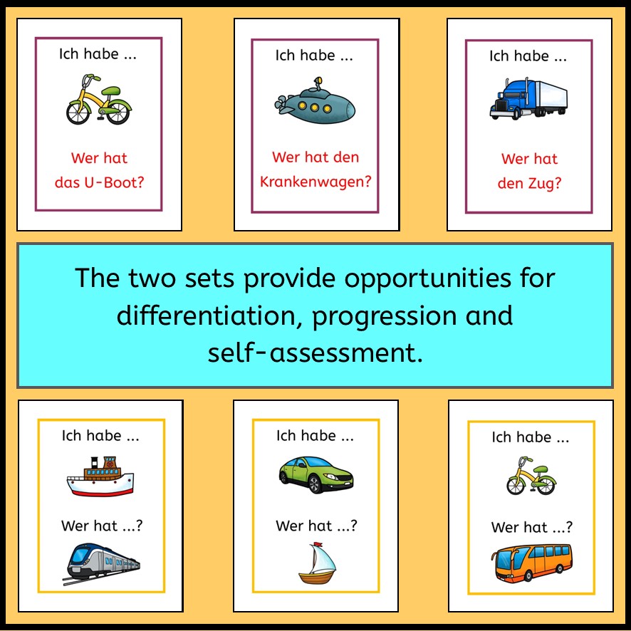 German Transport Ich habe ... Wer hat ...? Fahrzeuge Game | Made By ...