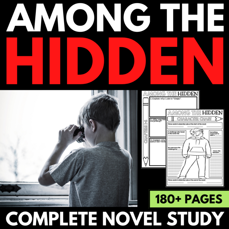 Among the Hidden Novel Study - Comprehension Questions - Activities ...