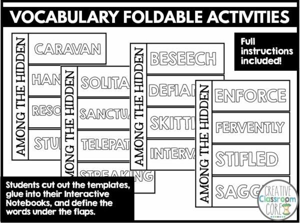 Among the Hidden Novel Study - Comprehension Questions - Activities ...