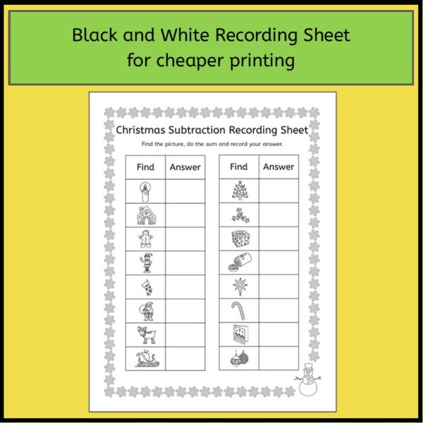 Christmas Subtraction Scavenger Hunt - Subtract Around the Room - Scoot ...