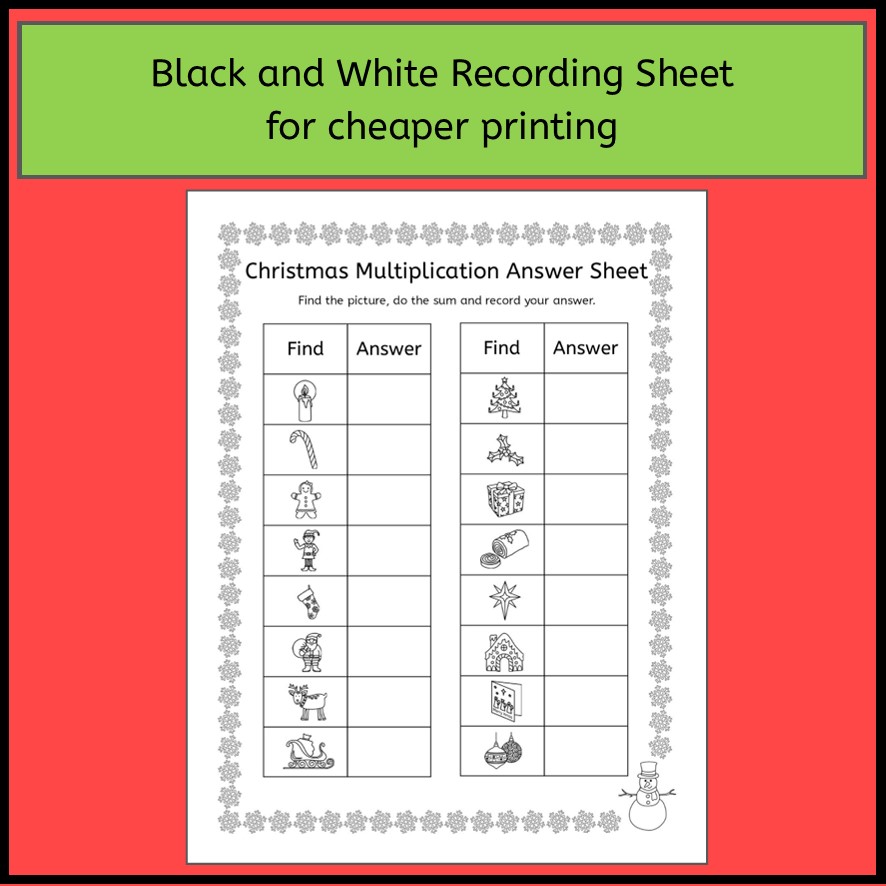 Christmas Multiplication Scavenger Hunt - Multiply Around the Room ...