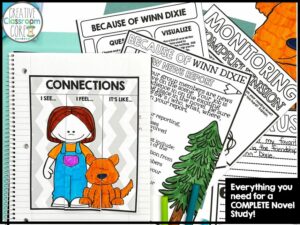 Because of Winn Dixie Novel Study Unit - Fun Activities - Projects ...