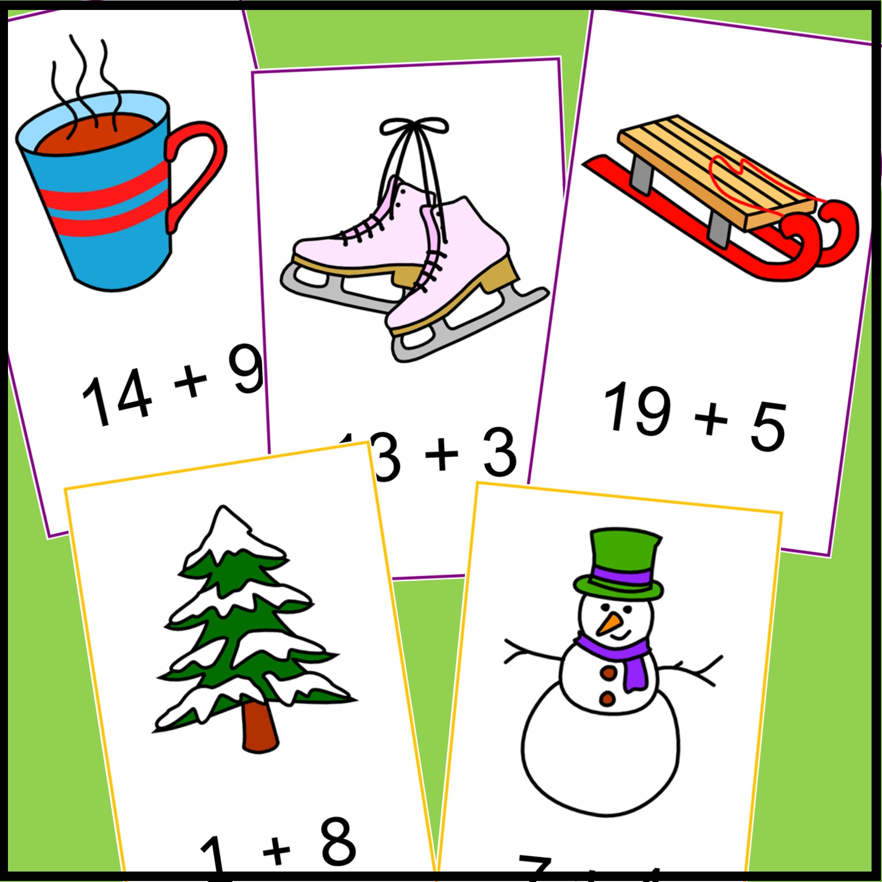 Winter Addition Scavenger Hunt - Add Around the Room - Scoot | Made By ...