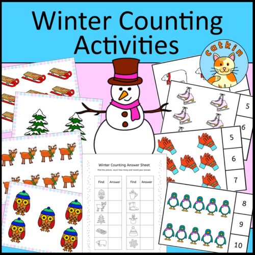 Winter Counting Activities - count around the room - scoot | Made By ...
