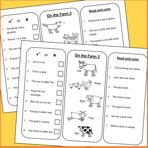 Picture Reading Comprehension for beginners and SEN - Farm theme | Made ...