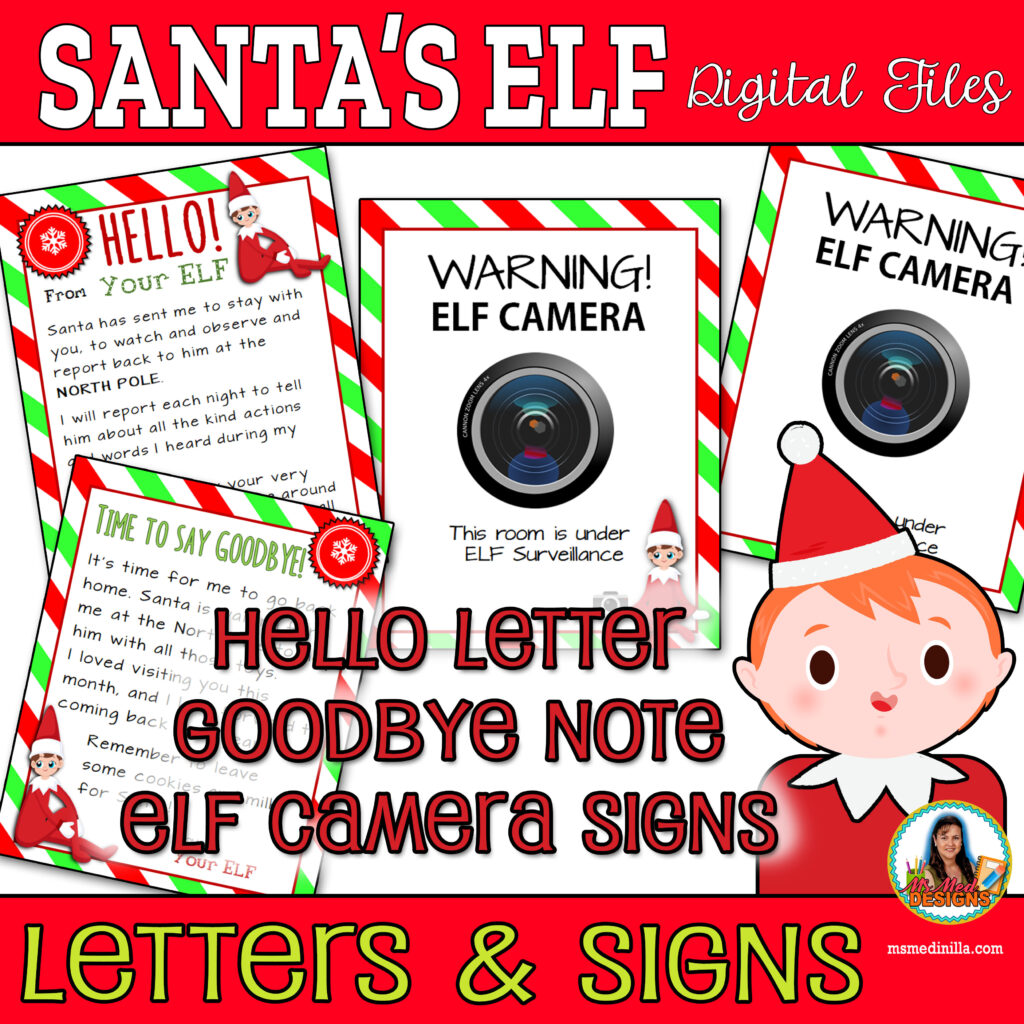 Elf Welcome Letter To Class, Goodbye Letter, Elf Camera Sign | Made By ...