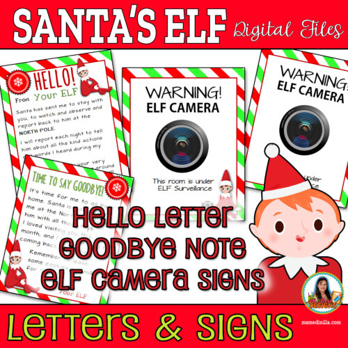 Elf Welcome Letter To Class, Goodbye Letter, Elf Camera Sign | Made By ...
