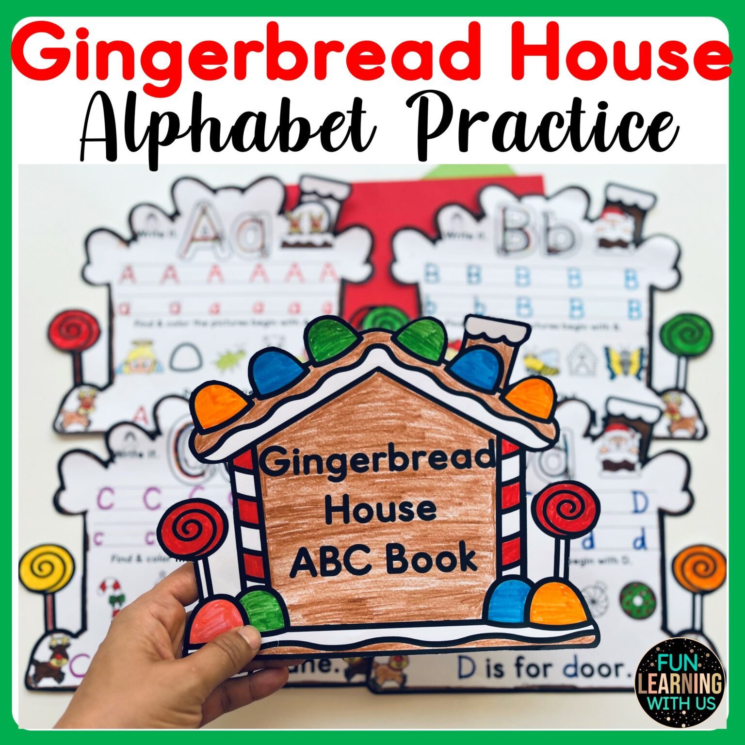 Gingerbread House ABC Practice Book | Christmas Alphabet Tracing ...