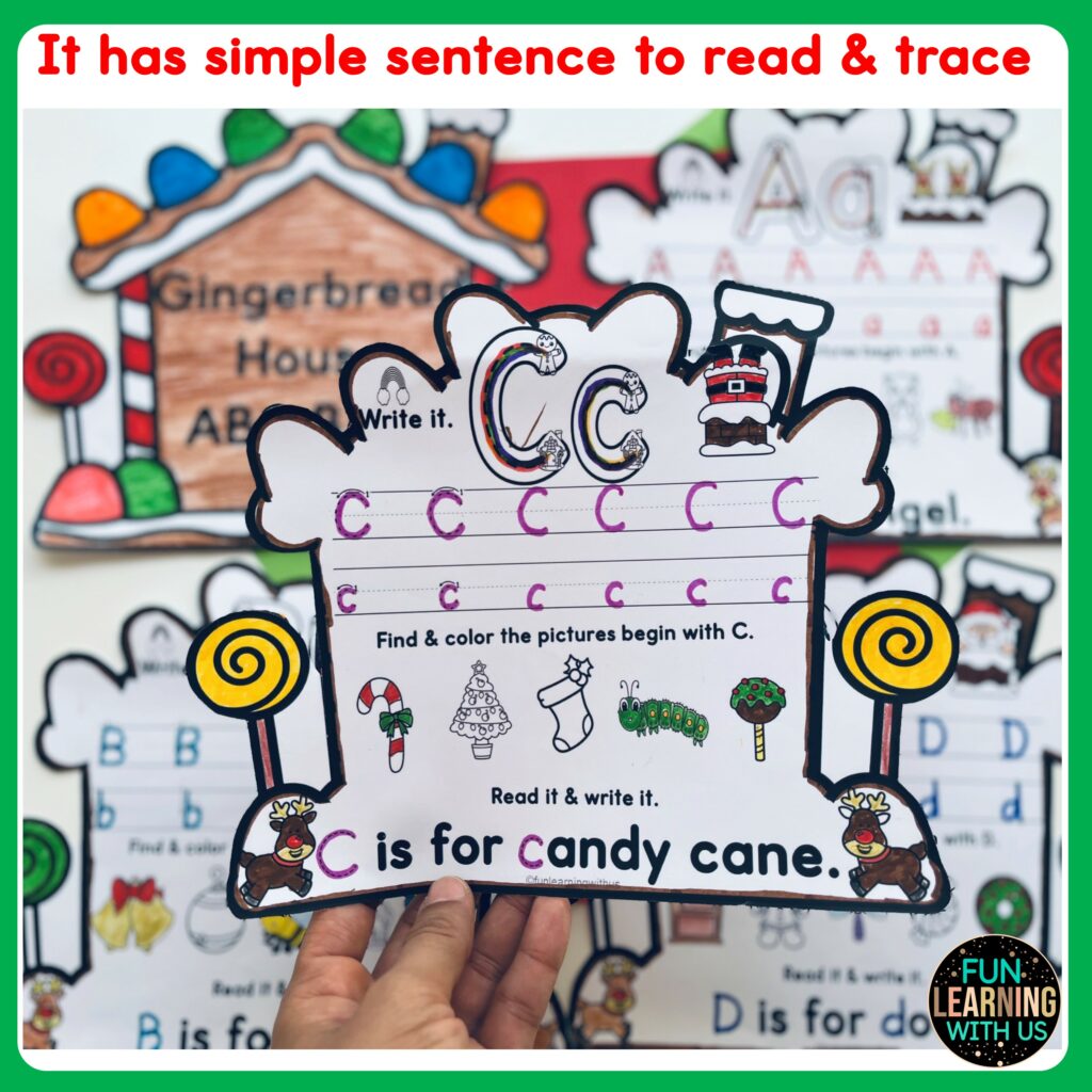 Gingerbread House ABC Practice Book | Christmas Alphabet Tracing ...