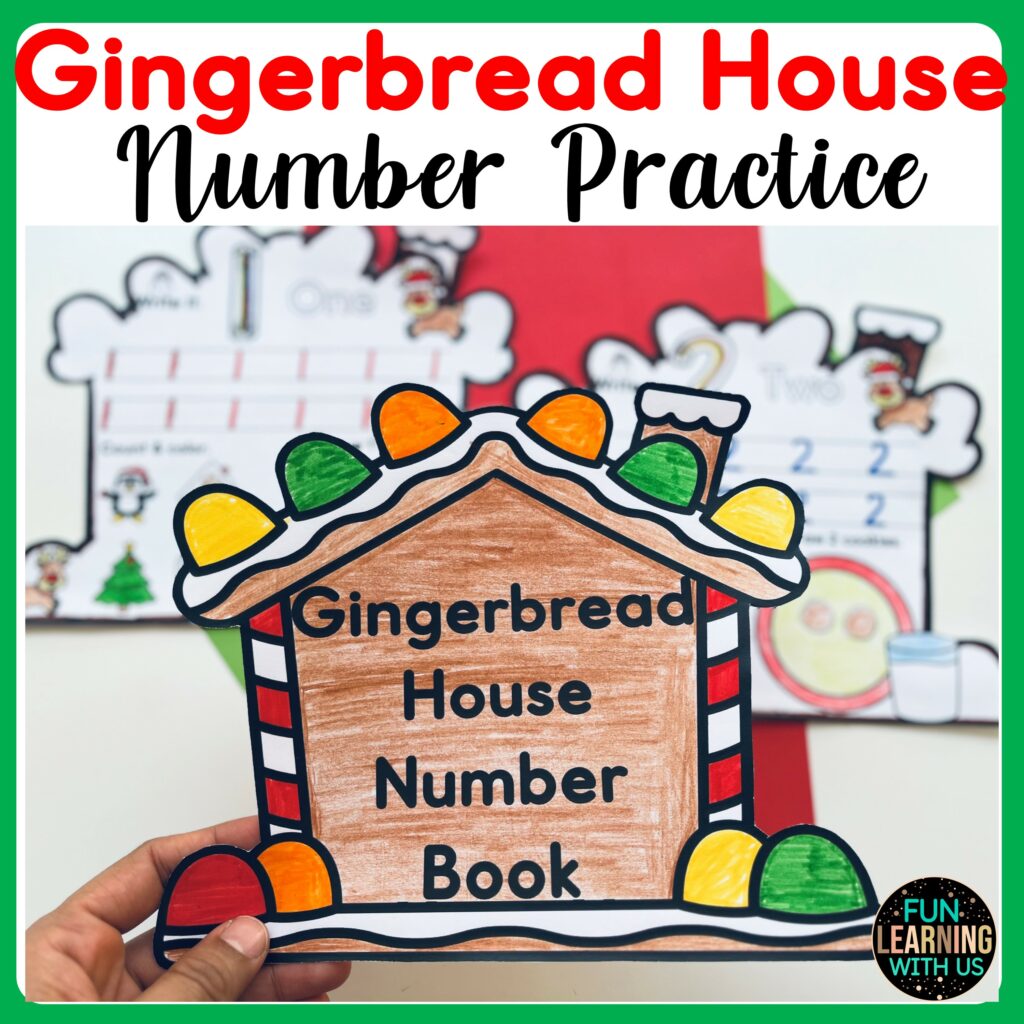 Gingerbread House Number Practice Book | Christmas Number Tracing ...