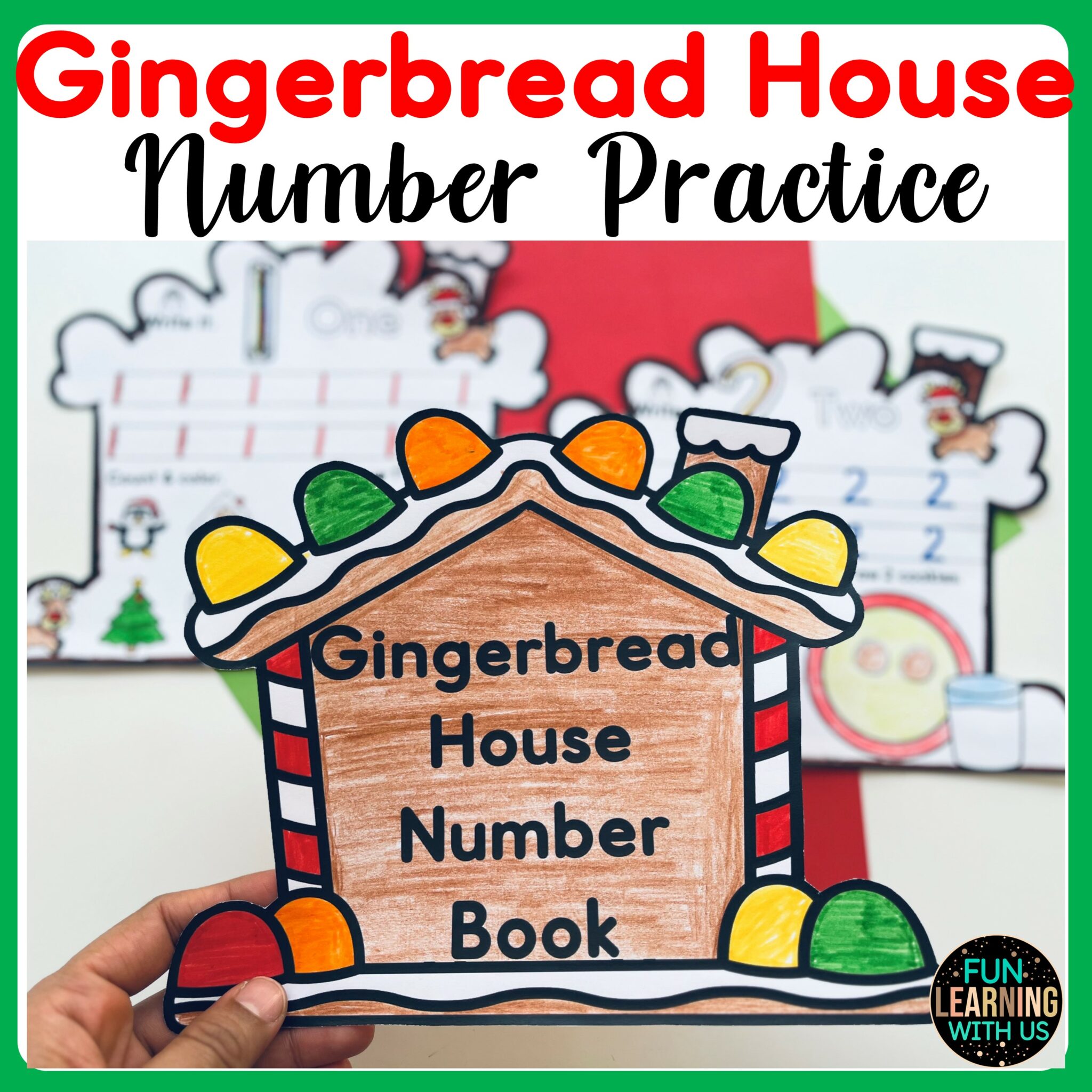 Gingerbread House Number Practice Book | Christmas Number Tracing ...