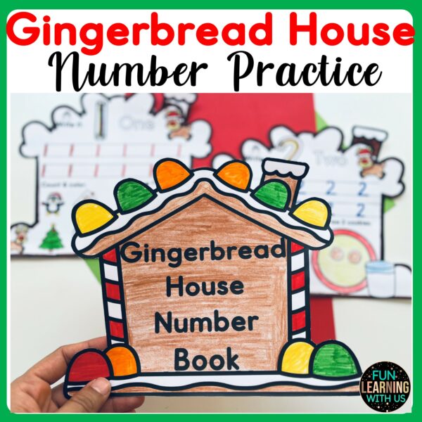 Gingerbread House Number Practice Book | Christmas Number Tracing ...