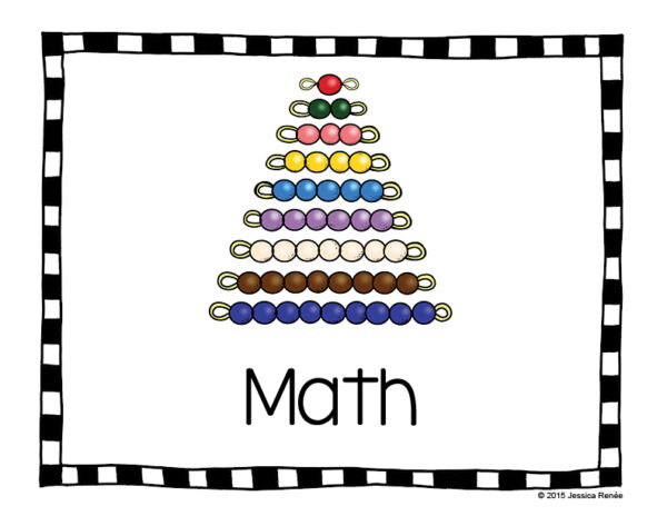 Montessori Classroom Area Labels with Clip Art for Free | Made By Teachers