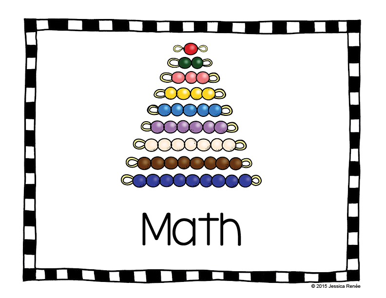 Montessori Classroom Area Labels with Clip Art for Free | Made By Teachers