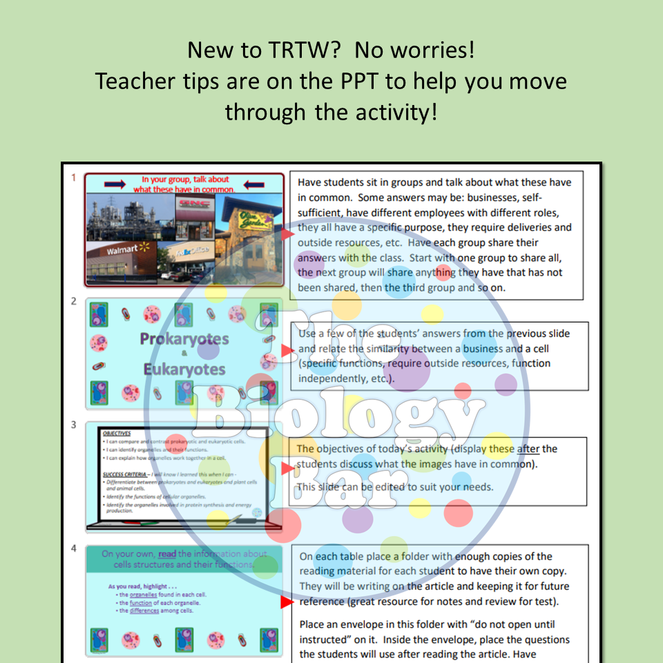 TRTW Talk Read Talk Write Cell Structure & Function Biology | Made By ...
