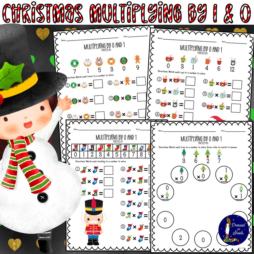 Christmas Multiplying by 1 and 0 | Made By Teachers