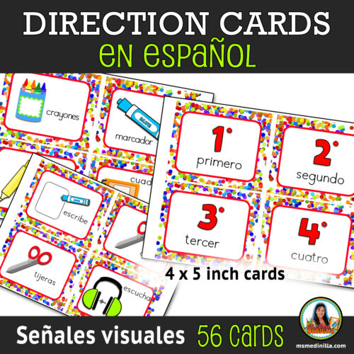 Eucalyptus Classroom Management picture direction cards - Made By Teachers