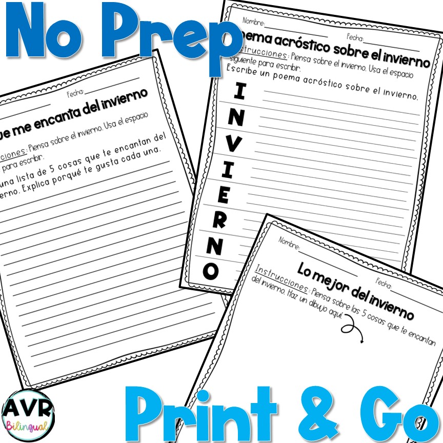 Winter Activity Packet | Bilingual | Actividades para el Invierno ...