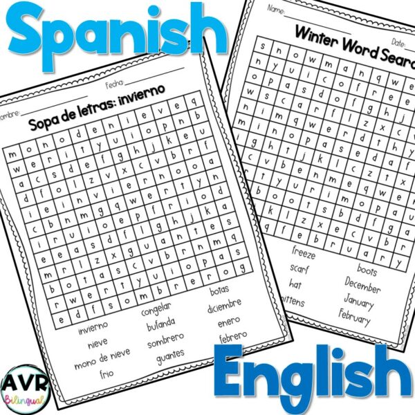 Winter Activity Packet | Bilingual | Actividades para el Invierno ...