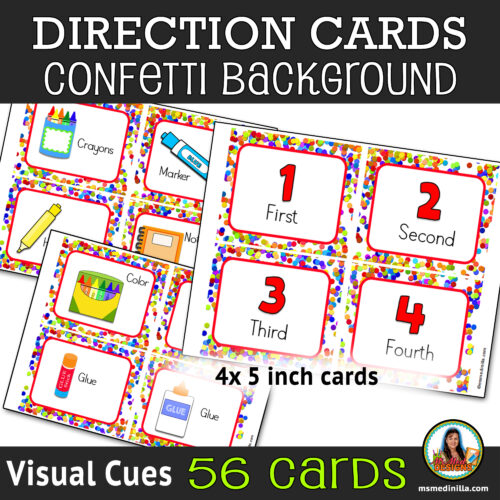 Classroom Management picture direction cards, Rainbow Decor | Made By ...