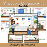 Virtual Classroom Easy Editable Template, Add your Bitmoji and Links ...