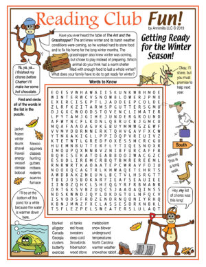 Getting Ready for Winter Printable Puzzles – What People and Animals Do ...