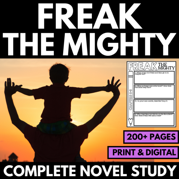Freak the Mighty Novel Study Unit Projects & Activities - Lesson Plans ...