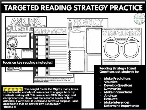 Freak the Mighty Novel Study Unit Projects & Activities - Lesson Plans ...