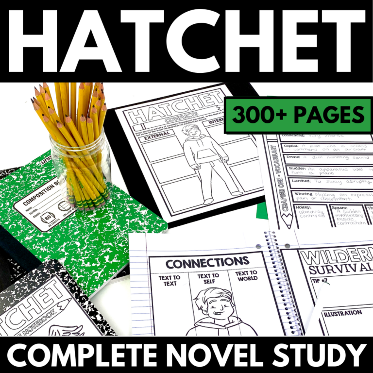 Hatchet Novel Study - Activities - Study Questions - Final Projects ...