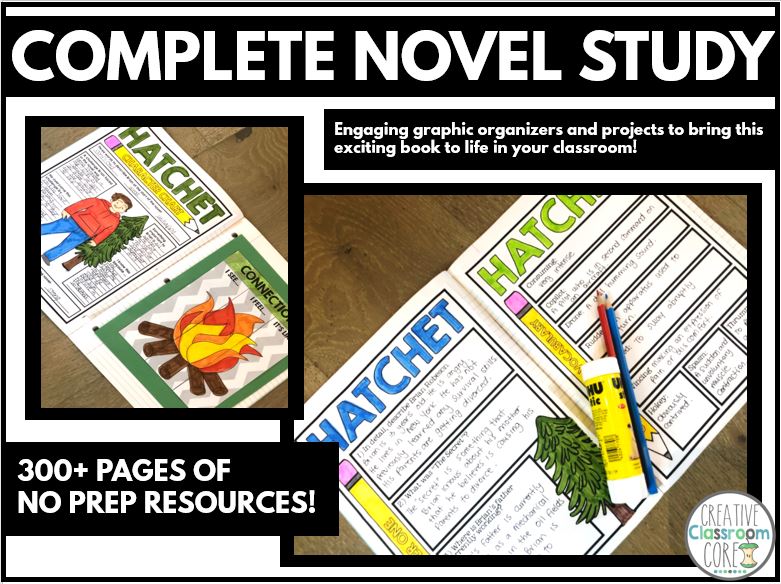 Hatchet Novel Study - Activities - Study Questions - Final Projects ...