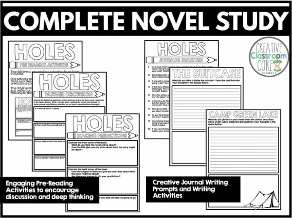 Holes Novel Study Unit - Holes Comprehension Questions - Chapter ...