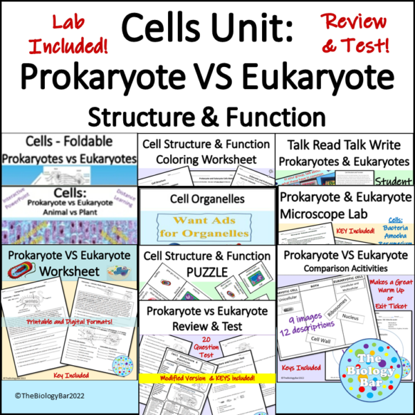 Cell Structure and Function Biology Unit Bundle - Made By Teachers