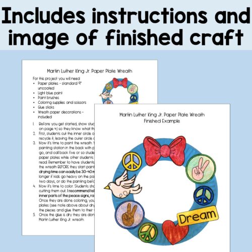 Martin Luther King Jr. Paper Plate Wreath Craft Activity | Made By Teachers