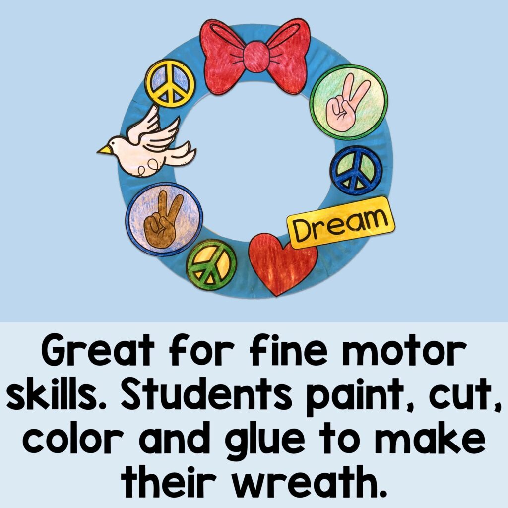 Martin Luther King Jr. Paper Plate Wreath Craft Activity | Made By Teachers