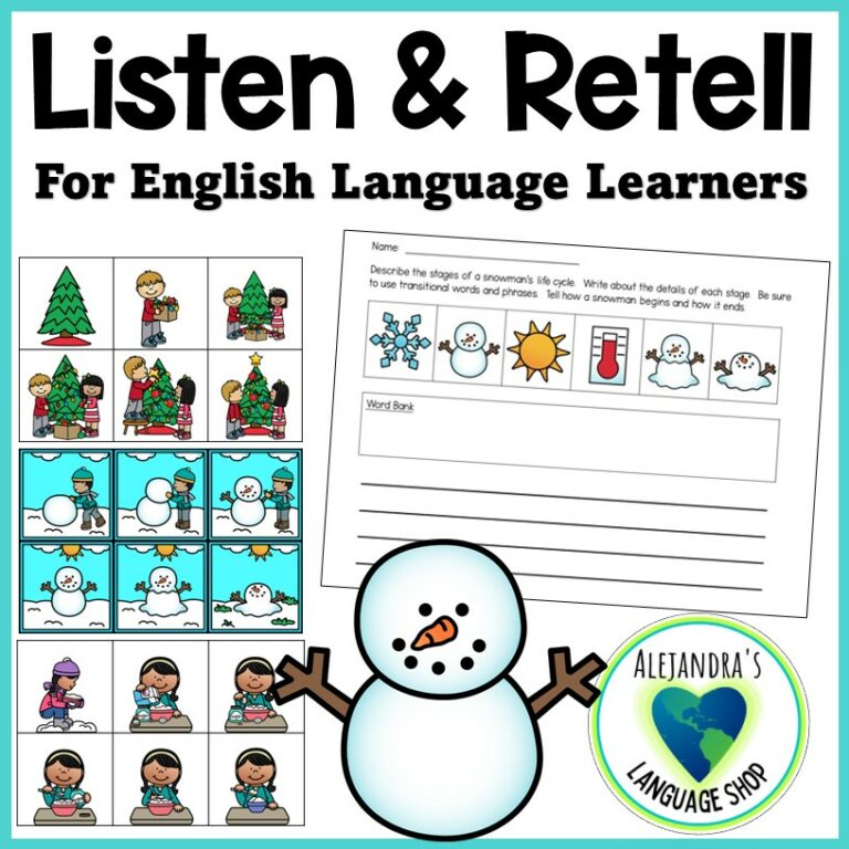 Retell and Sequencing Activities for ELL Students Winter Edition | Made ...