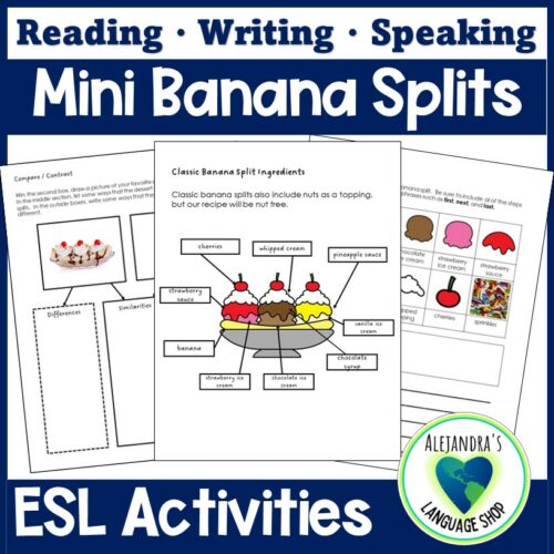 ELL Activities Mini Banana Splits | Made By Teachers