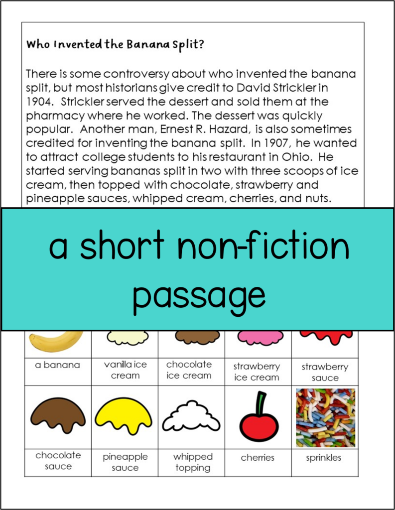 ELL Activities Mini Banana Splits | Made By Teachers