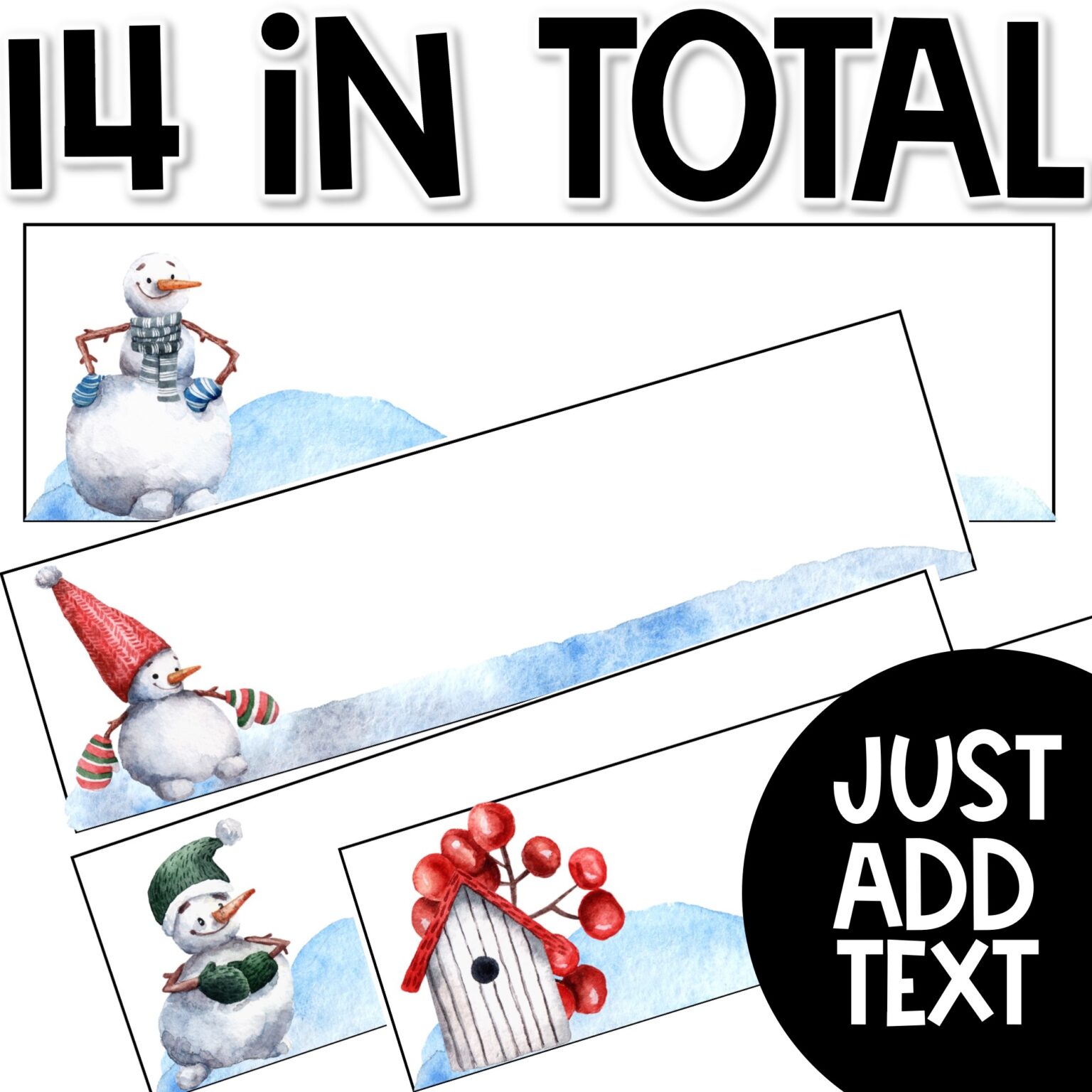 Name Tags Snowman Winter Themed | Made By Teachers