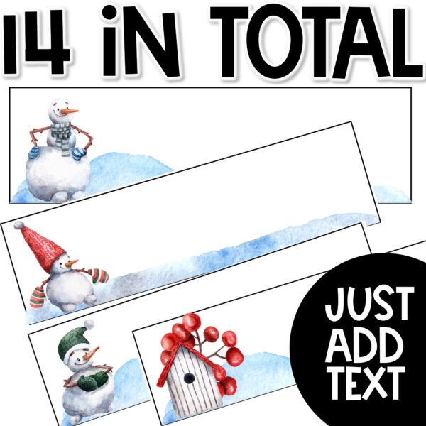 Name Tags Snowman Winter Themed | Made By Teachers