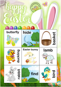 Easter Bingo Kids 3x3 (100 pages + call sheet) | Made By Teachers