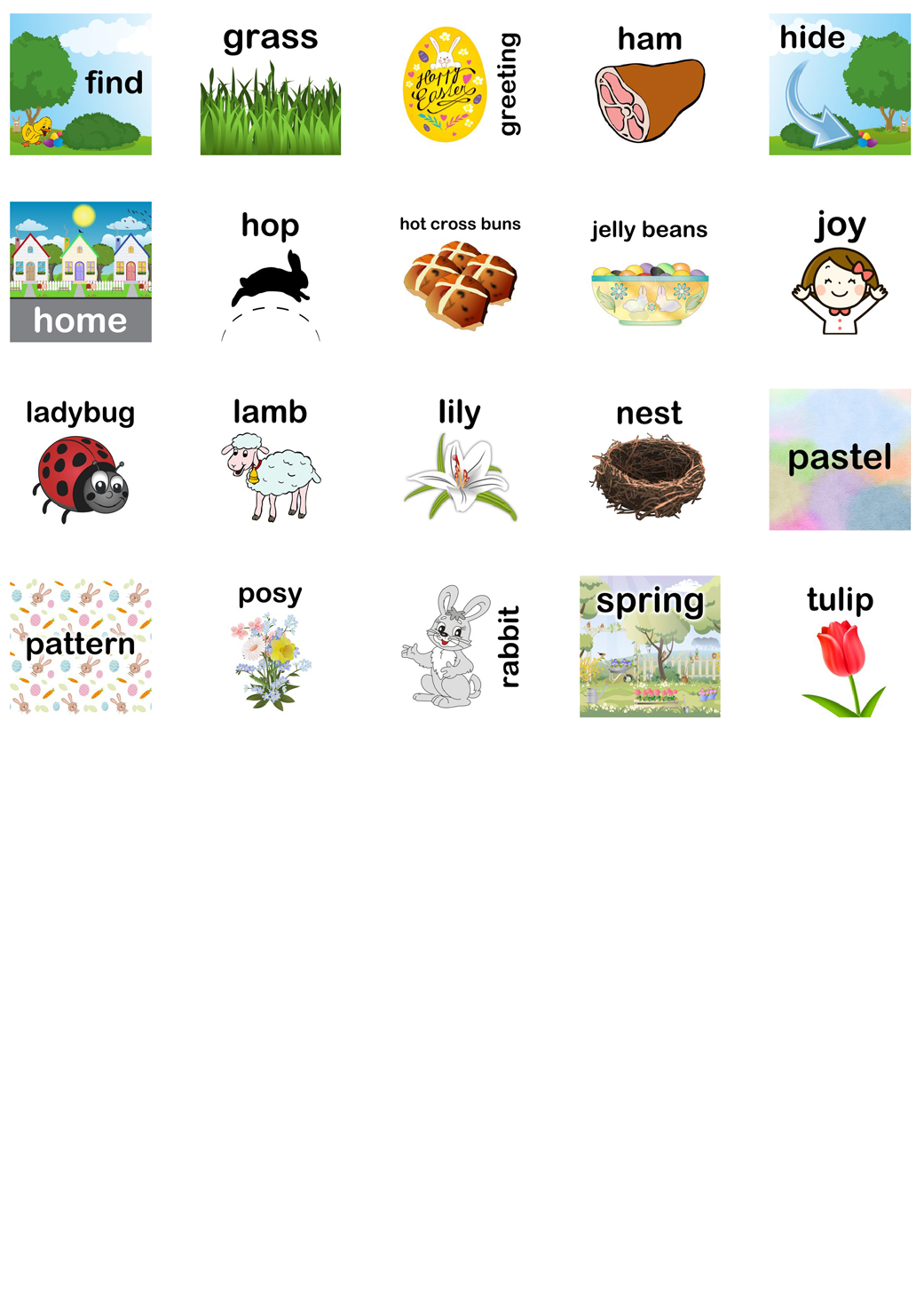 Easter Bingo Kids 5x5 (100 pages + call sheet) | Made By Teachers