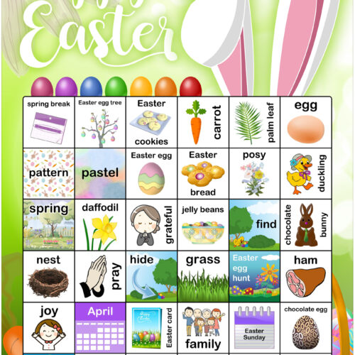 Easter Bingo Kids 6x6 (100 pages + call sheet) | Made By Teachers